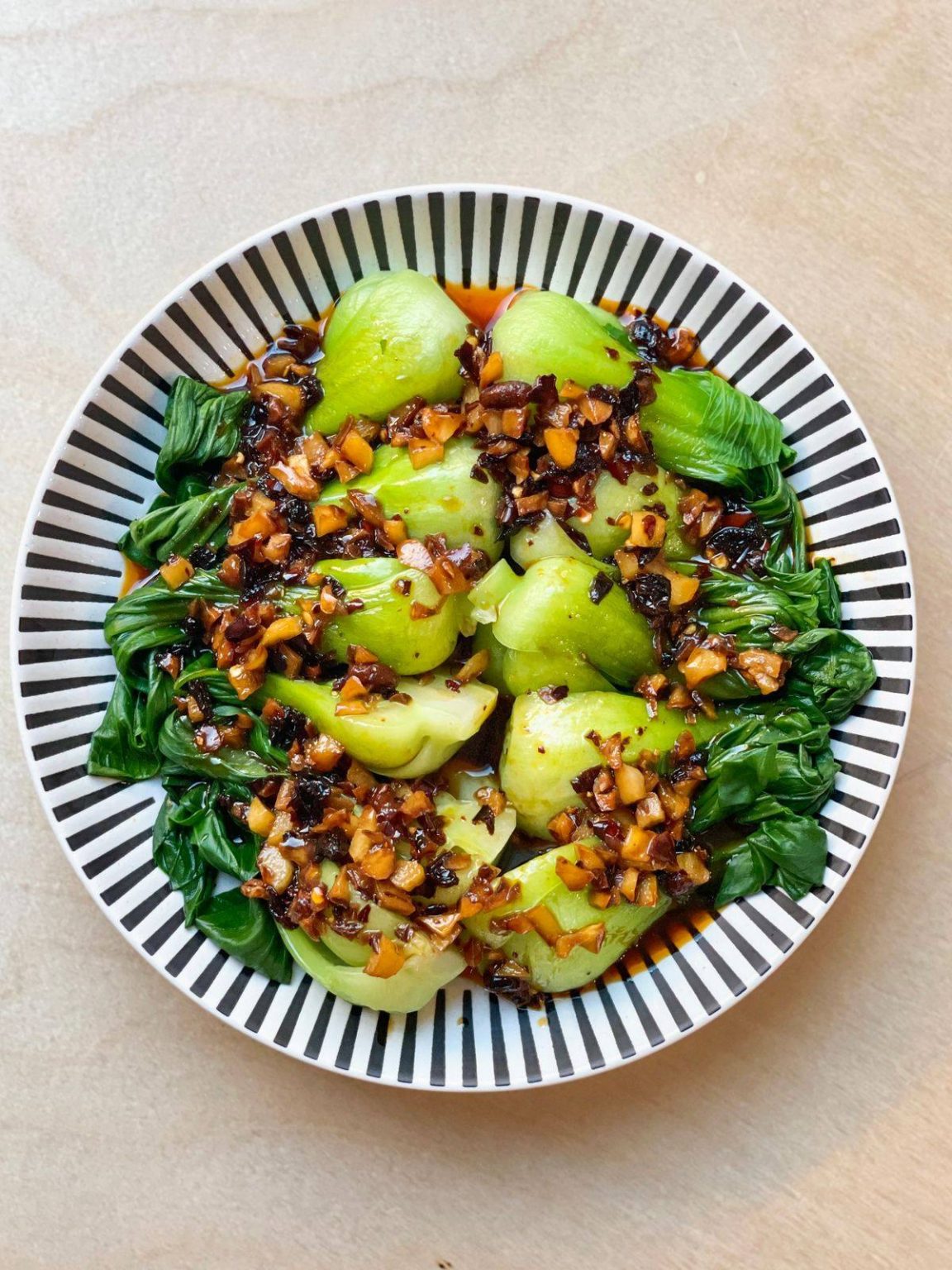 Bok Choy with Garlic Chili Oil - Toast to Home